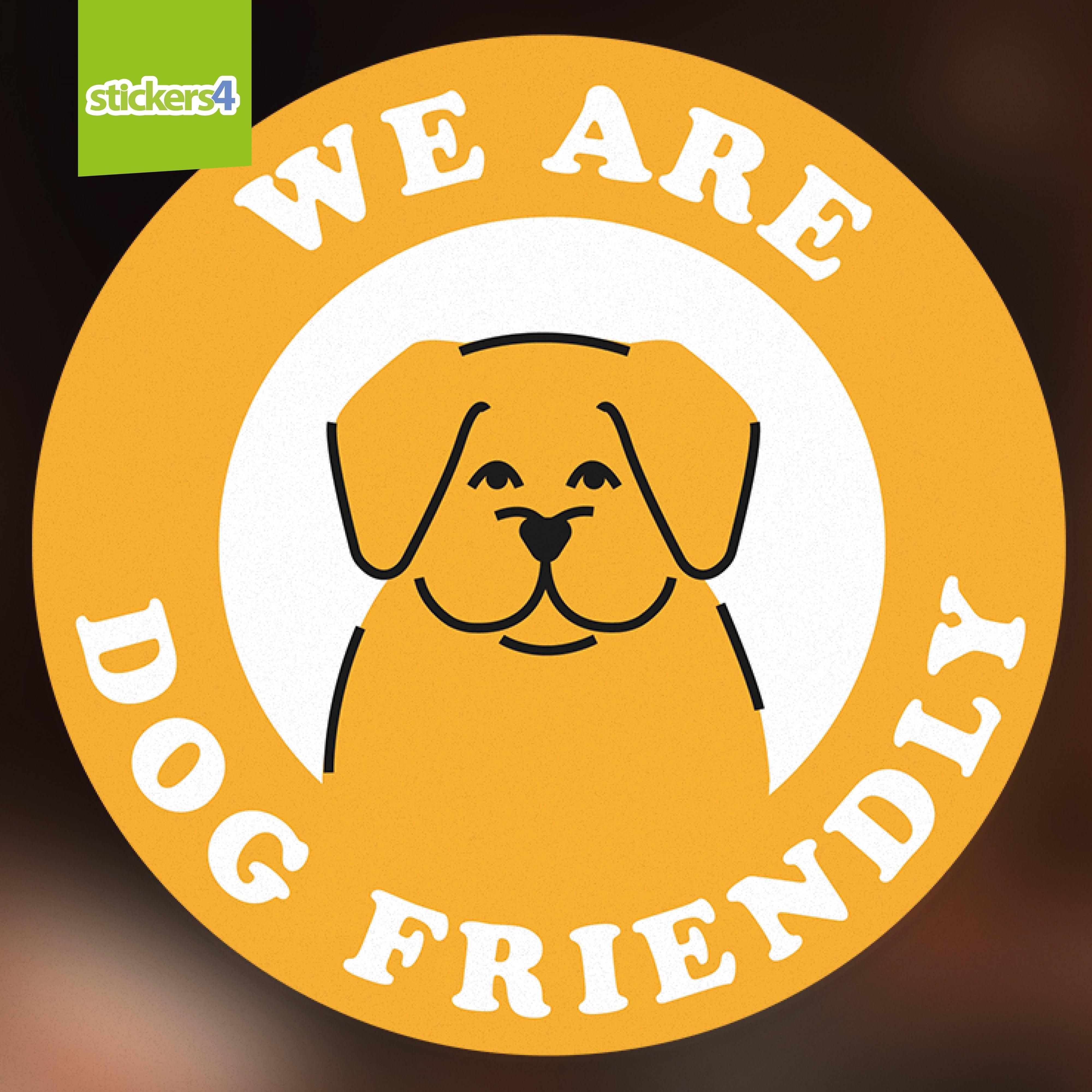 We Are Dog Friendly Window Sticker - Stickers4